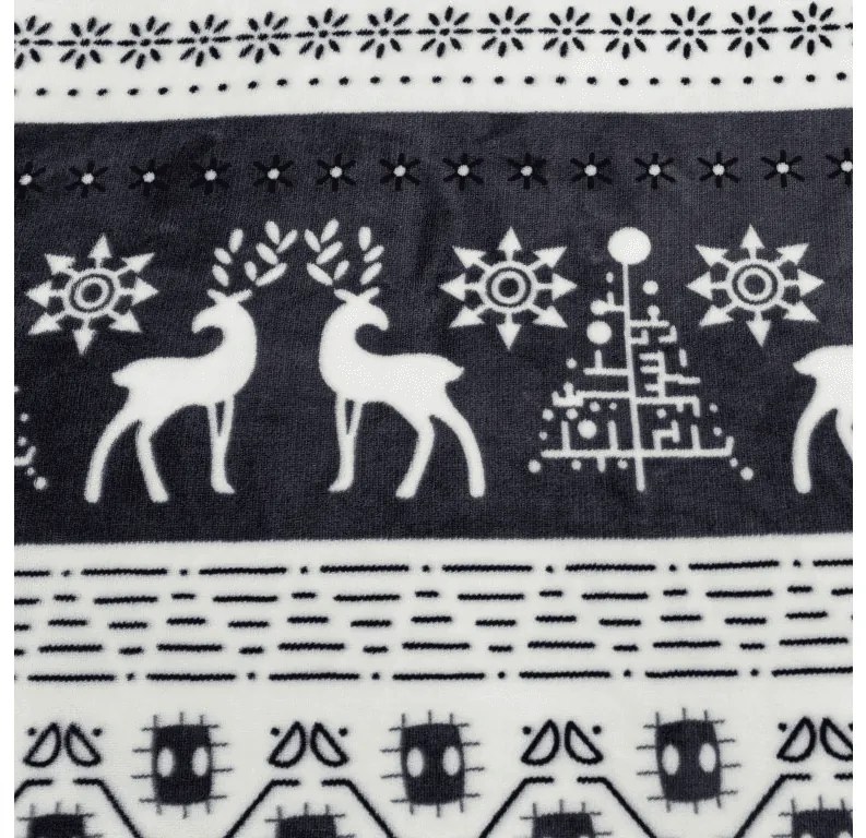 Mikroplyšové povlečení WINTER DEER šedé Rozměr povlečení: 70 x 90 cm | 140 x 200 cm