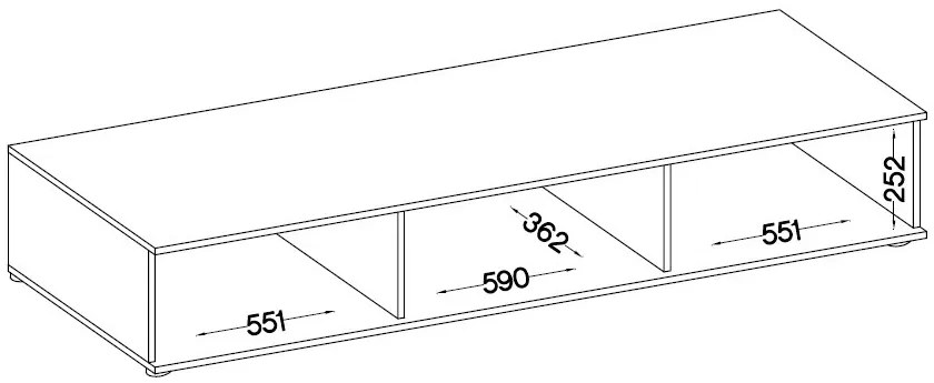 Obývací stěna Salsa, dub artisan/lamelový efekt