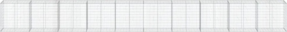 Gabionový koš s víkem 1 000 x 50 x 100 cm pozinkované železo 3295151
