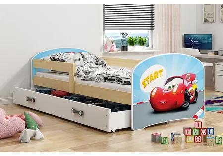 Dětská postel LUKI 1 160x80 cm Borovice Cars