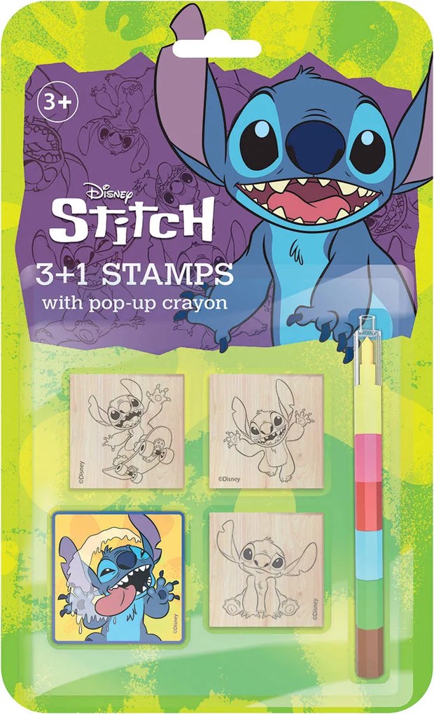 JIRI MODELS Razítka 3+1 set s pop-up voskovkou Lilo and Stitch 0l
