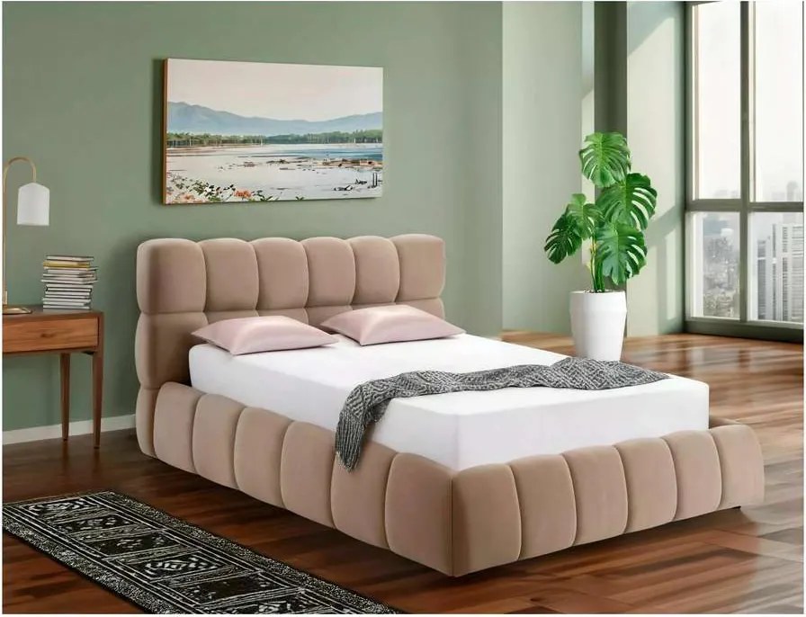 Postel Parma Velvet 140 x 200 cm, béžová