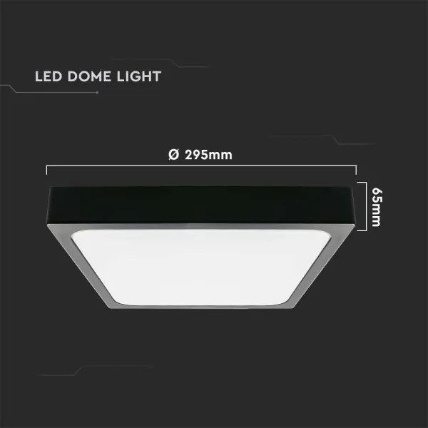 LED Koupelnové stropní svítidlo LED/24W/230V 6500K IP44 29,5x29,5 cm černá