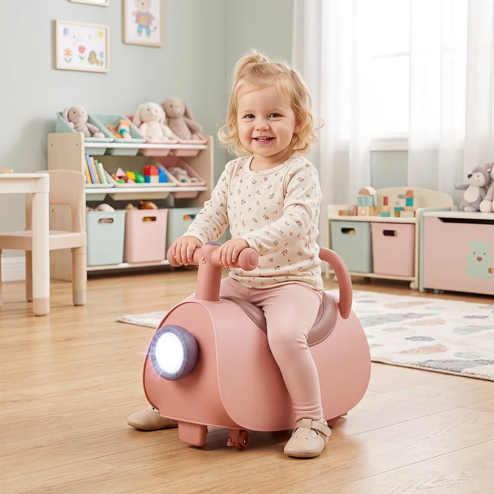 Costway Dětské pojízdné autíčko s hudbou a LED světly pojízdné