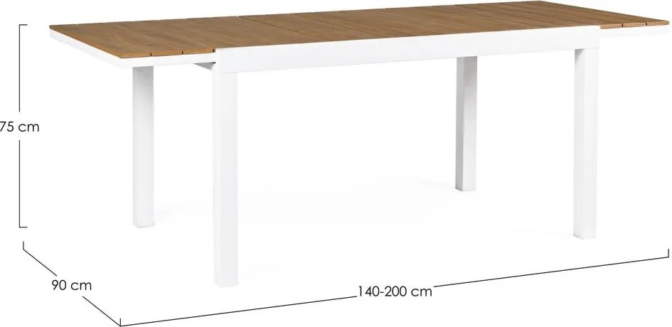 Hliníkový zahradní jídelní stůl 90x140 cm Elias – Bizzotto