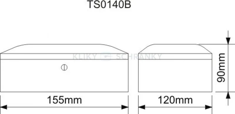 TS 0140 C 155x120x90mm pokladnička