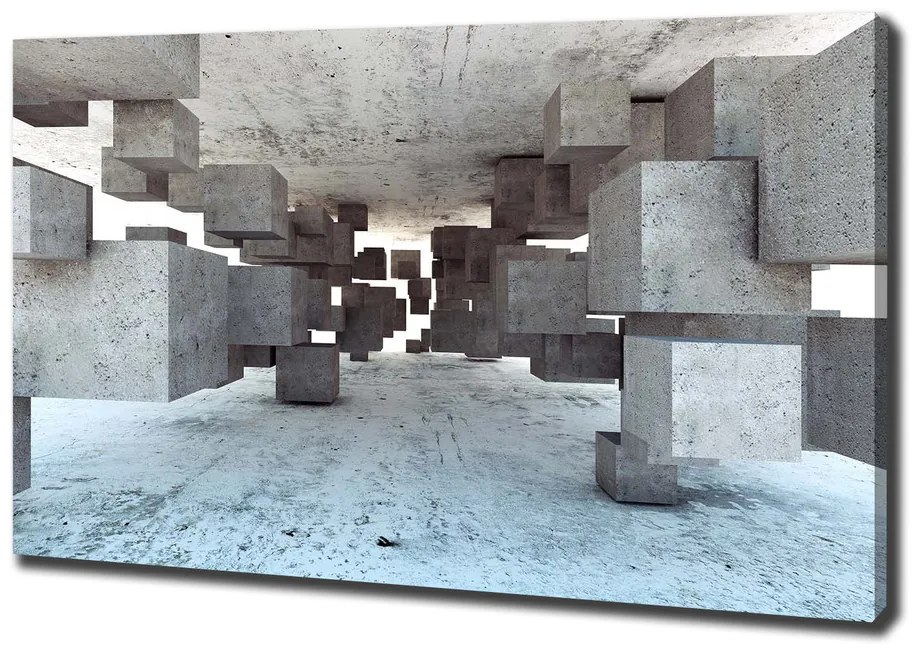 Wallmuralia Foto obraz tištěný na plátně Kvádry v betonu 100x70 cm