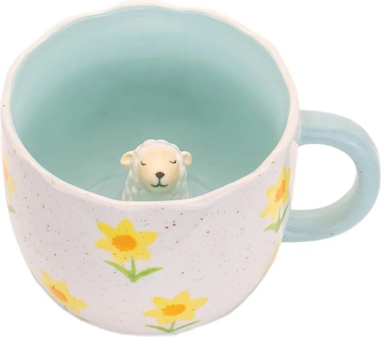 Modrý/krémový porcelánový hrnek 350 ml Surprise Sheep – Sass & Belle