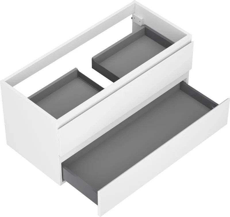 Mexen Orio, koupelnová skříňka 100 cm, 2 zásuvky, bílá matná, 91A10-10047-2-BFF01