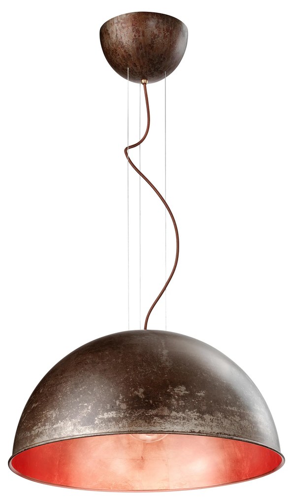 Il Fanale 251.04.O94 Galileo, závěsné svítidlo z mosazi, vnitřní červená úprava, 1x150W, prům. 60cm
