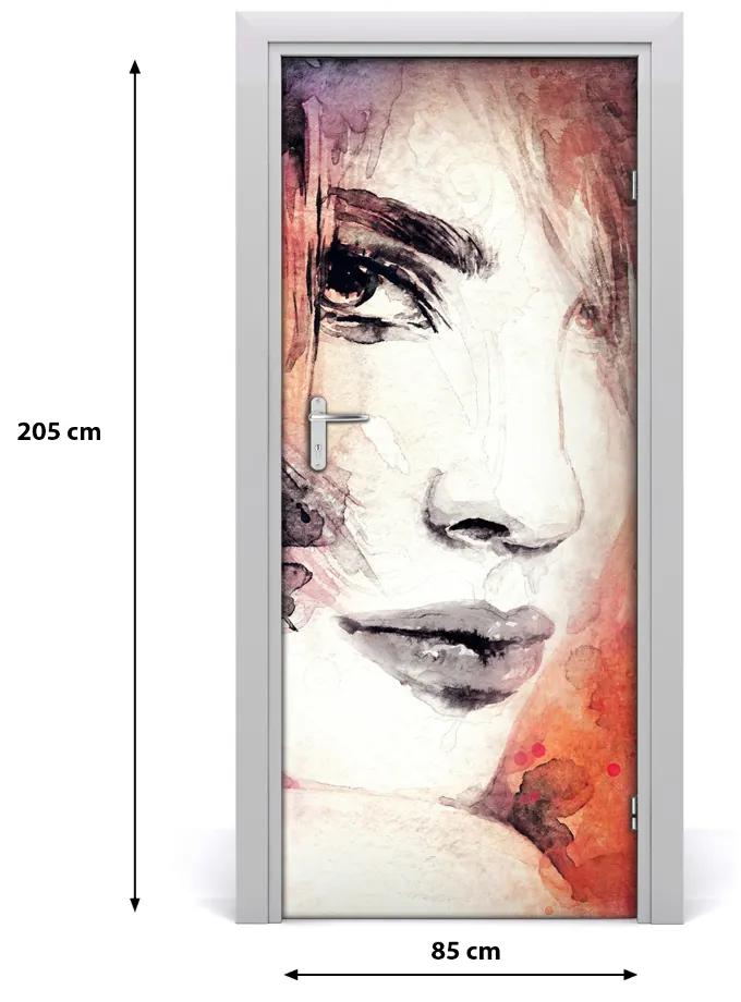 Samolepící fototapeta na dveře Abstrakce žena 85x205 cm