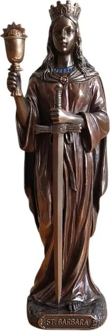 Soška svaté Barbory – křesťanská dekorace, symbol víry a ochrany, Veronese WU76757A4