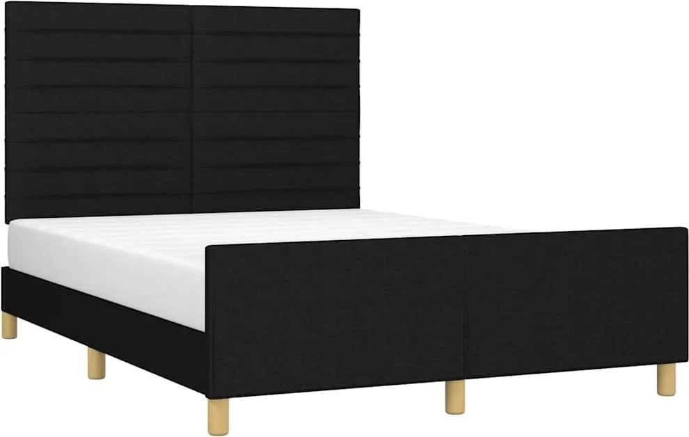 Rám postele bez matrace černý 140 x 190 cm textil 3125132
