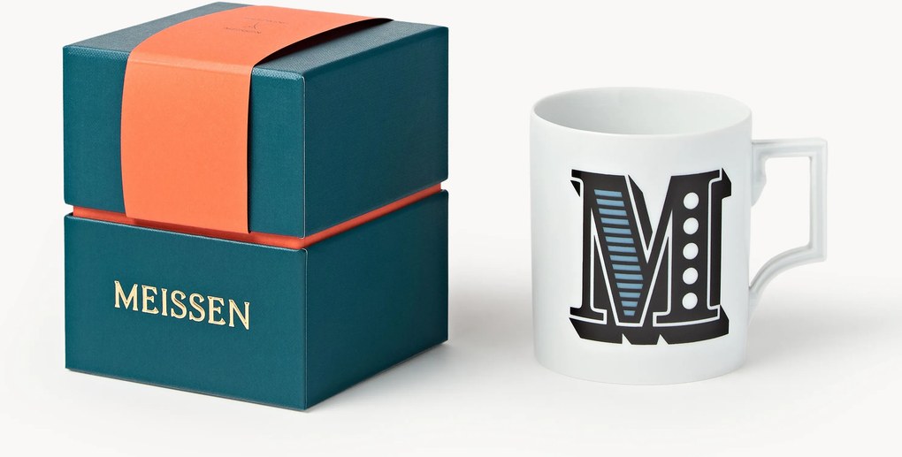 Westwing x MEISSEN, ručně vyrobený hrnek Initials's dekorací Motif