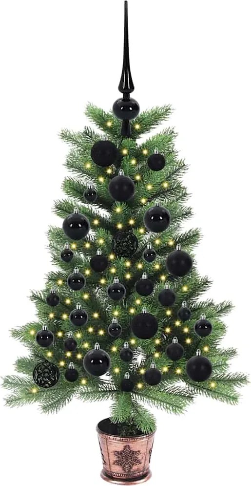 Vánoční stromeček s 150 LED diodami s stojanem Zelená 90 cm PE 3396301