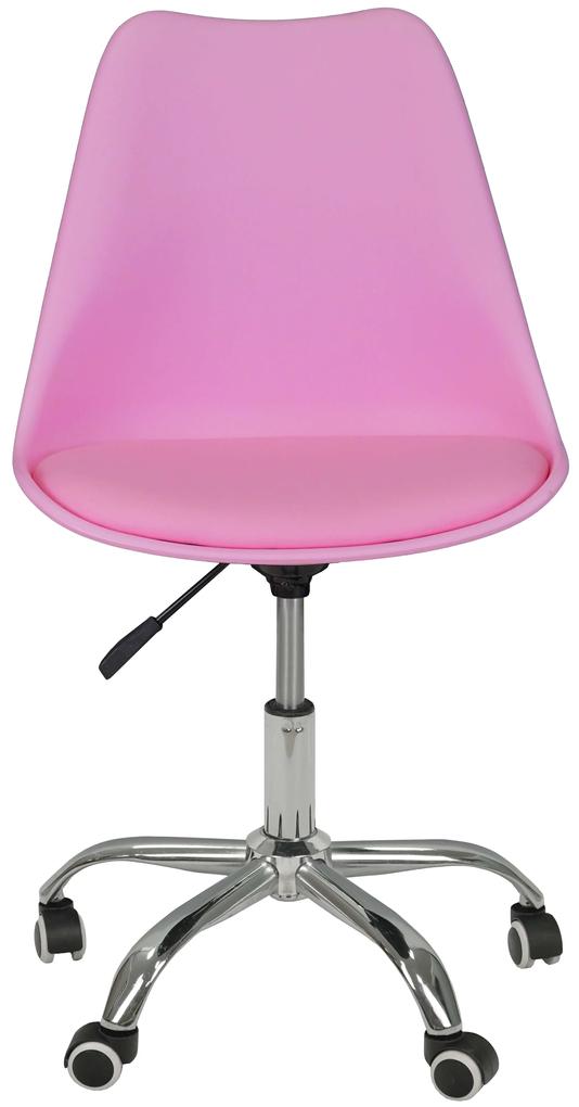 Růžová kancelářská židle MILANO
