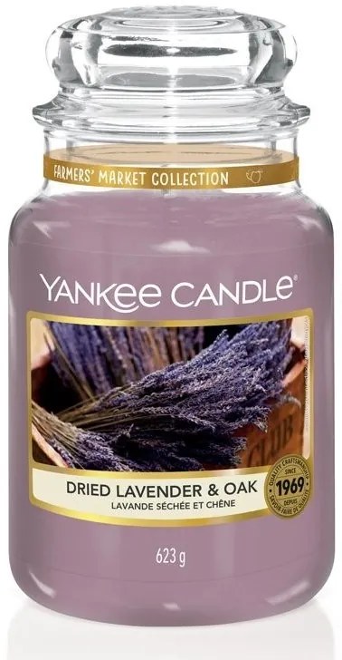Yankee Candle vonná svíčka Dried Lavender & Oak Classic velký