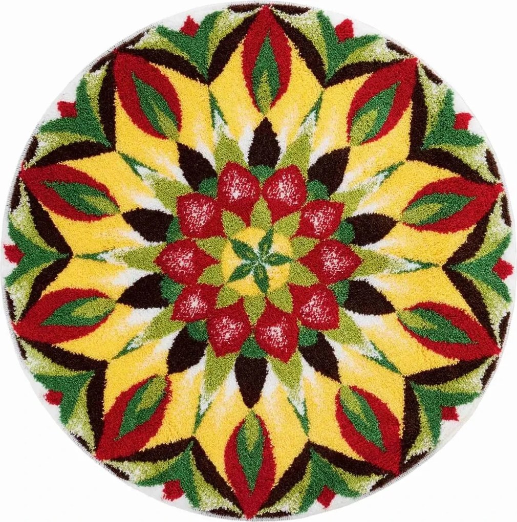 GRUND Mandala předložka MANDALA ŽIVOTA zelenožlutá Rozměr: ø 80 cm
