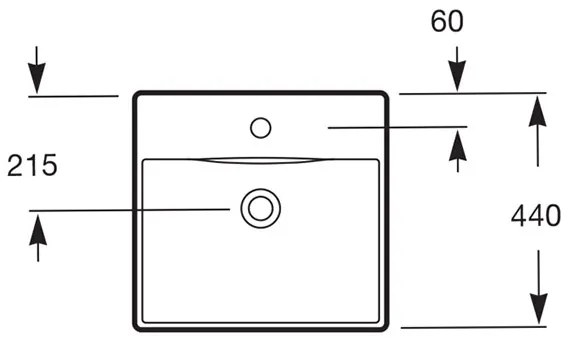 BPS-koupelny Keramické umyvadlo Roca DIVERTA 470 bílé