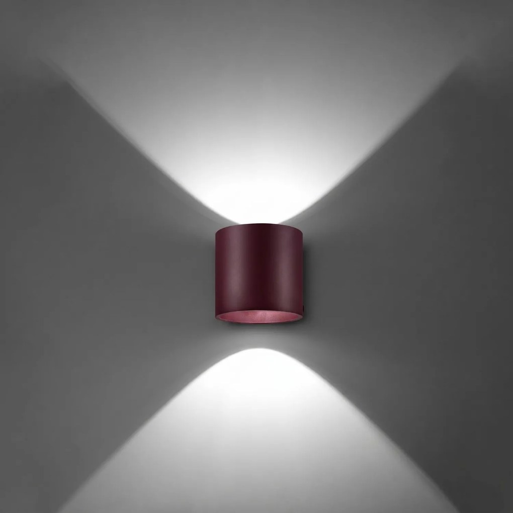 Sollux Lighting Nástěnné svítidlo ORBIS 1 bordó
