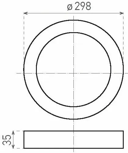 LED Stropní svítidlo FENIX LED/24W/230V 3800K pr. 29,8 cm sněhově bílá