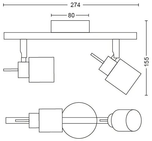 Philips - Bodové svítidlo MERANTI 2xGU10/35W/230V bílá