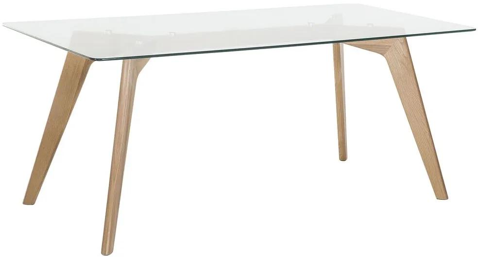 Jídelní stůl se skleněným povrchem 180 cm HUDSON Beliani