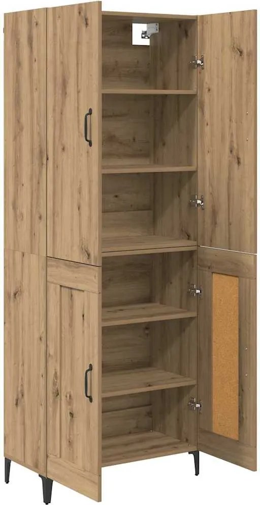 Vysoký bufet Artisanový dub 69,5 x 34 x 180 cm Kompozitní dřevo 3403587