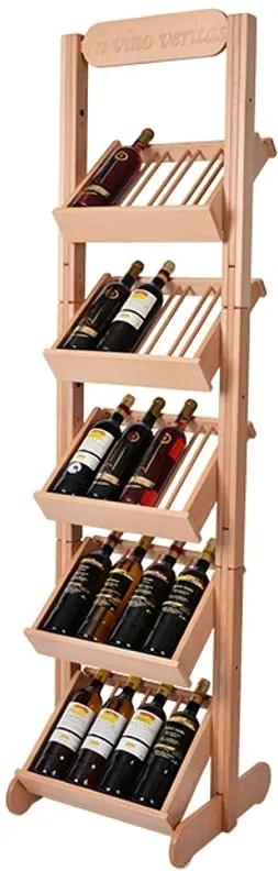 Stojan na víno 671 - Dřevěný stojan na 20 lahví vína