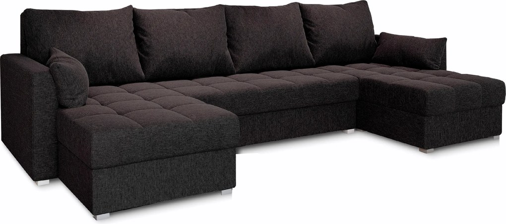 PRM Rohová sedačka NIVA do U, 298 cm Barva látky: Tmavě modrá (Sawana 80)