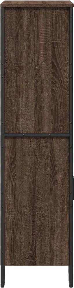 Highboard hnědý dub 79,5 x 35,5 x 137,5 cm kompozitní dřevo 3295311