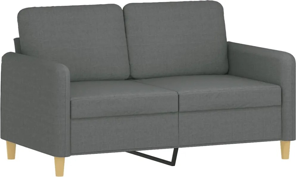 2dílná sedací souprava s poduškami tmavě šedá textil 3202119