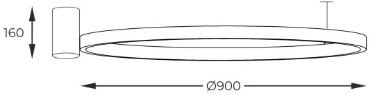 Zuma Line 89429-90BK - LED Stropní svítidlo HORIK LED/40W/230V 3000/4000/6000K
