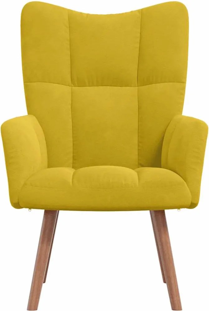 Relaxační křeslo hořčicově žluté samet 328058