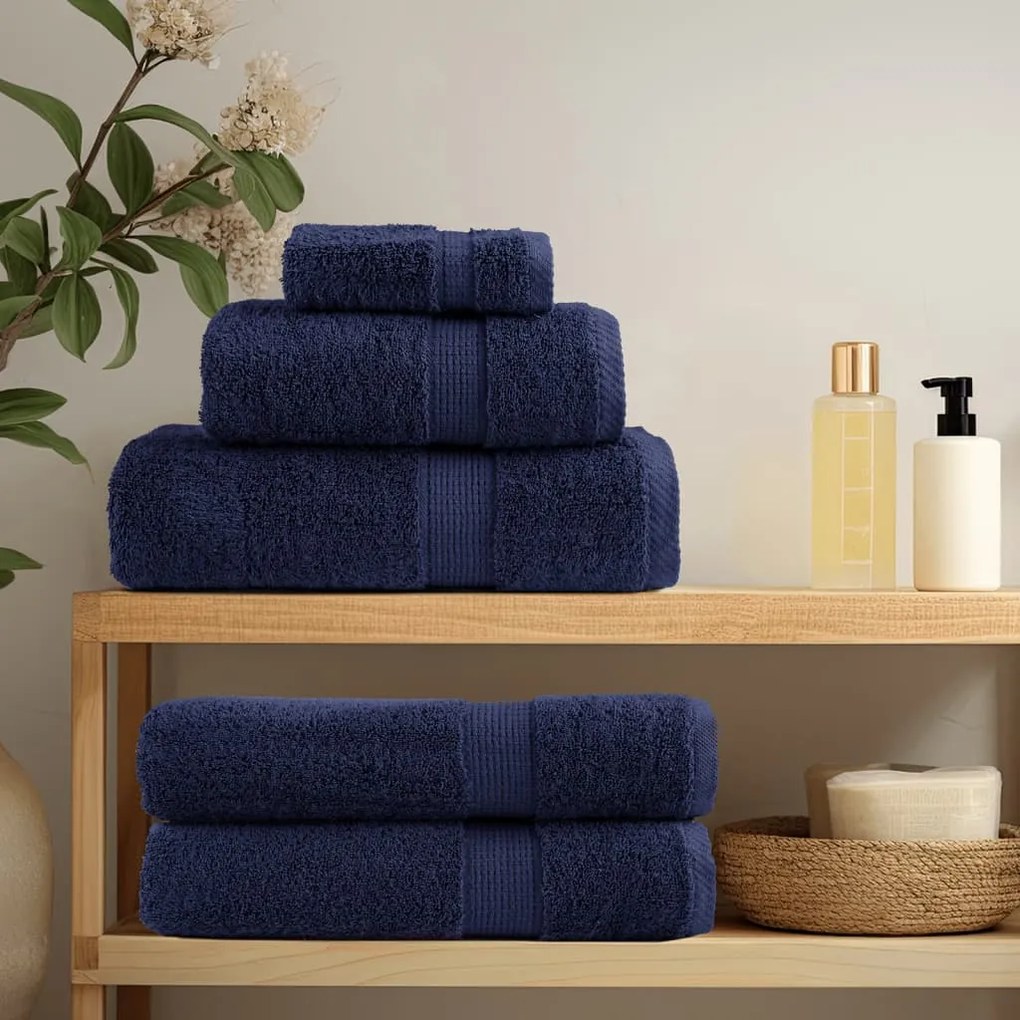 8dílná sada ručníků Premium SOLUND navy modrá 600 g/m² 137541