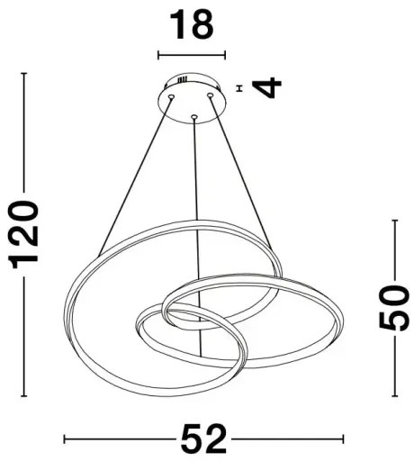 LED lustr Menton 52 černé