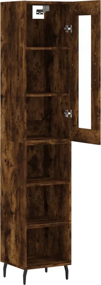 Skříň highboard kouřový dub 34,5 x 34 x 180 cm kompozitní dřevo 3199382