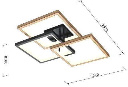 Wofi 9022-306S - LED Stmívatelné stropní svítidlo MATERA LED/40W/230V