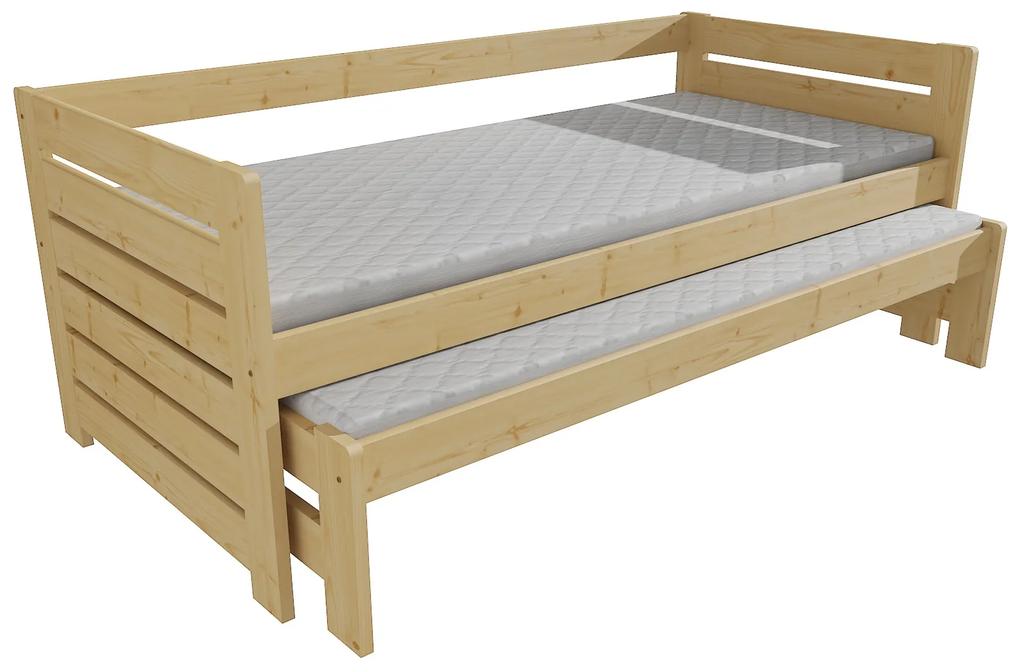 Vomaks Dětská postel s výsuvnou přistýlkou DPV 011 Rozměr: 80 x 180 cm, Barva: moření olše