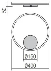 Redo group Redo Orbit direct, nástěnné/stropní kruhové svítidlo, 25W LED 3000K DALI, černá, prům. 40cm