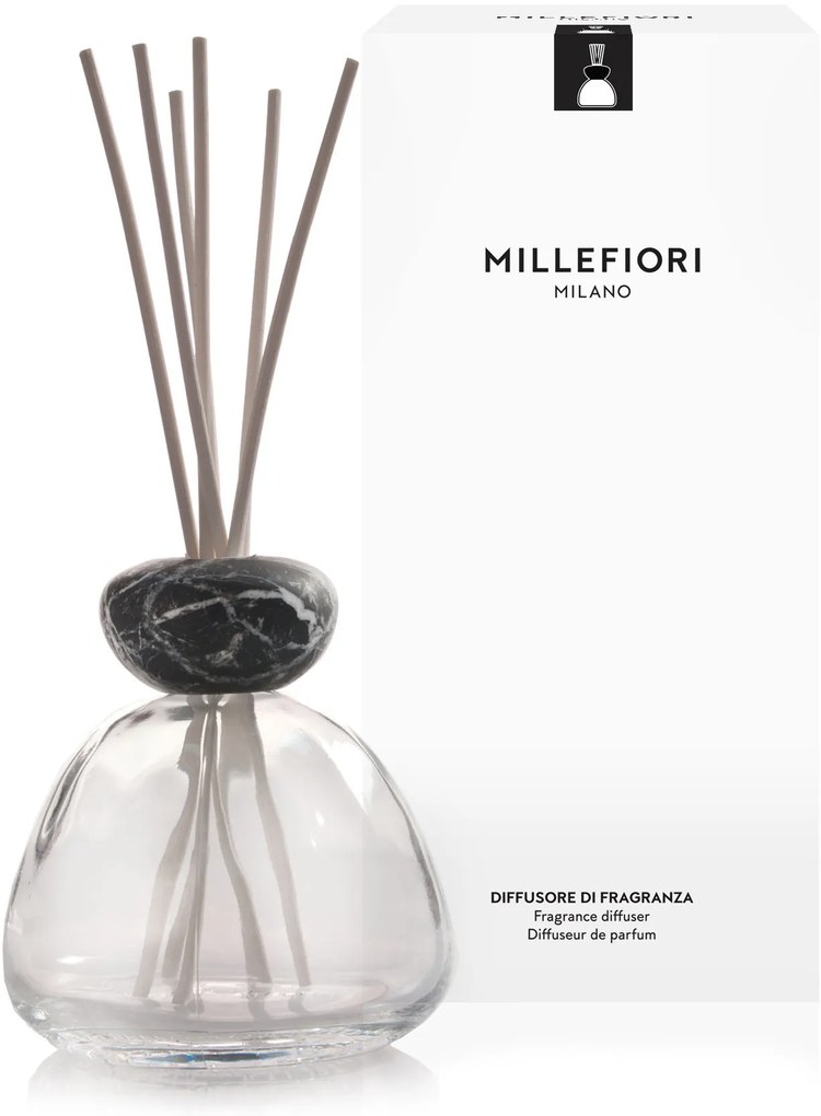 Millefiori milano air design marble black čiré sklo 350 ml