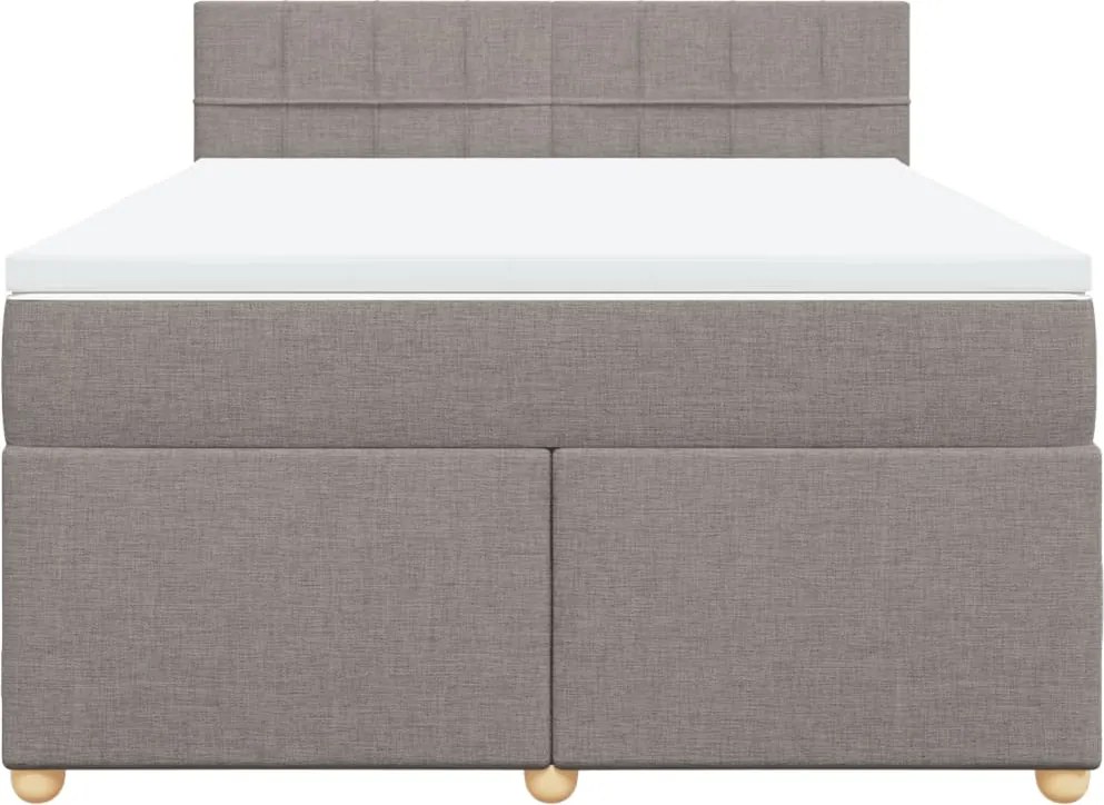 Box spring postel s matrací taupe 140x200 cm textil 3286707