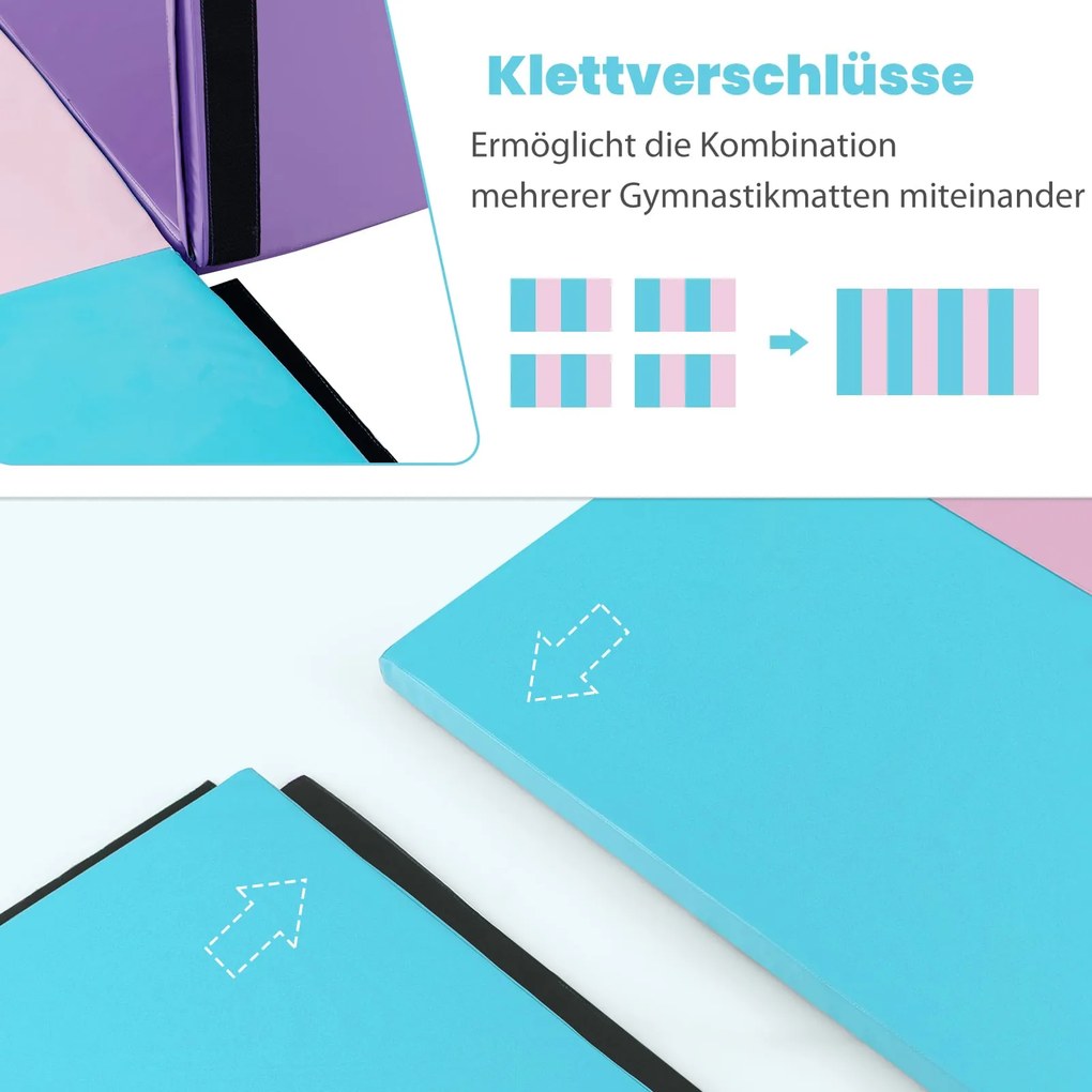 Costway 240 x 120 x 5 cm měkká podložka na gymnastiku skládací