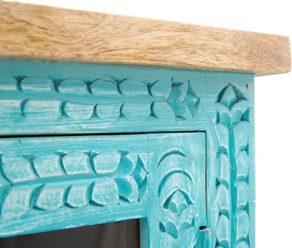 furniture-nabytek.cz - Masivní koupelnová skříň Santoro, modrá, Holz - Mango