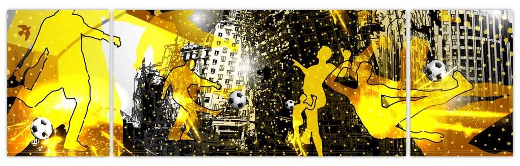 Obraz - Fotbal ve velkoměstě (170x50 cm)