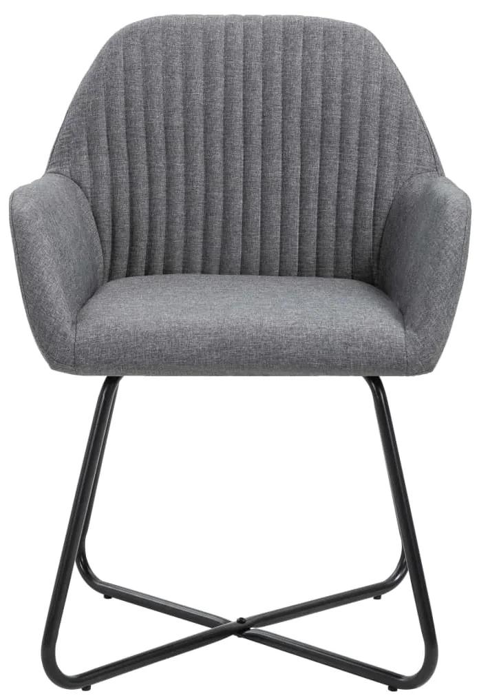 Jídelní židle 4 ks tmavě šedé textil,  277096
