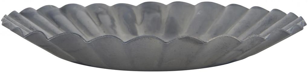 IB LAURSEN Kovový tácek pod svíčku Grey Arches Ø 11 cm, šedá barva, kov