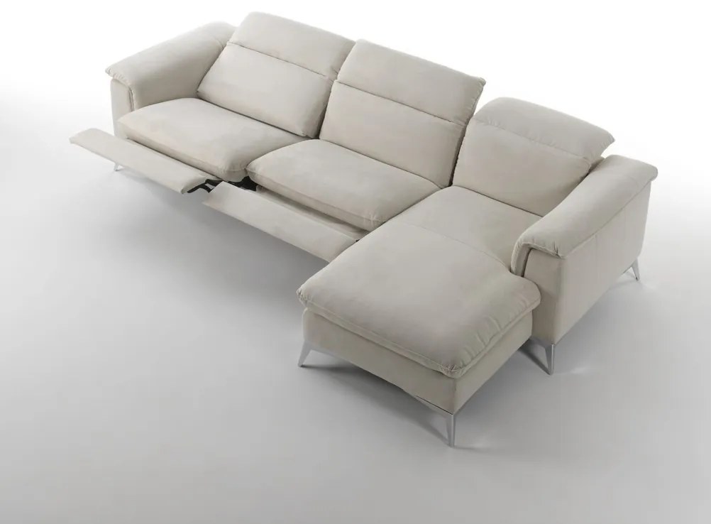 Pregio Italia sofa&relax Rohová sedací souprava SOLUTION Provedení: 2 místná + lehátko, Vzorník látek: tekno fibra 27 water