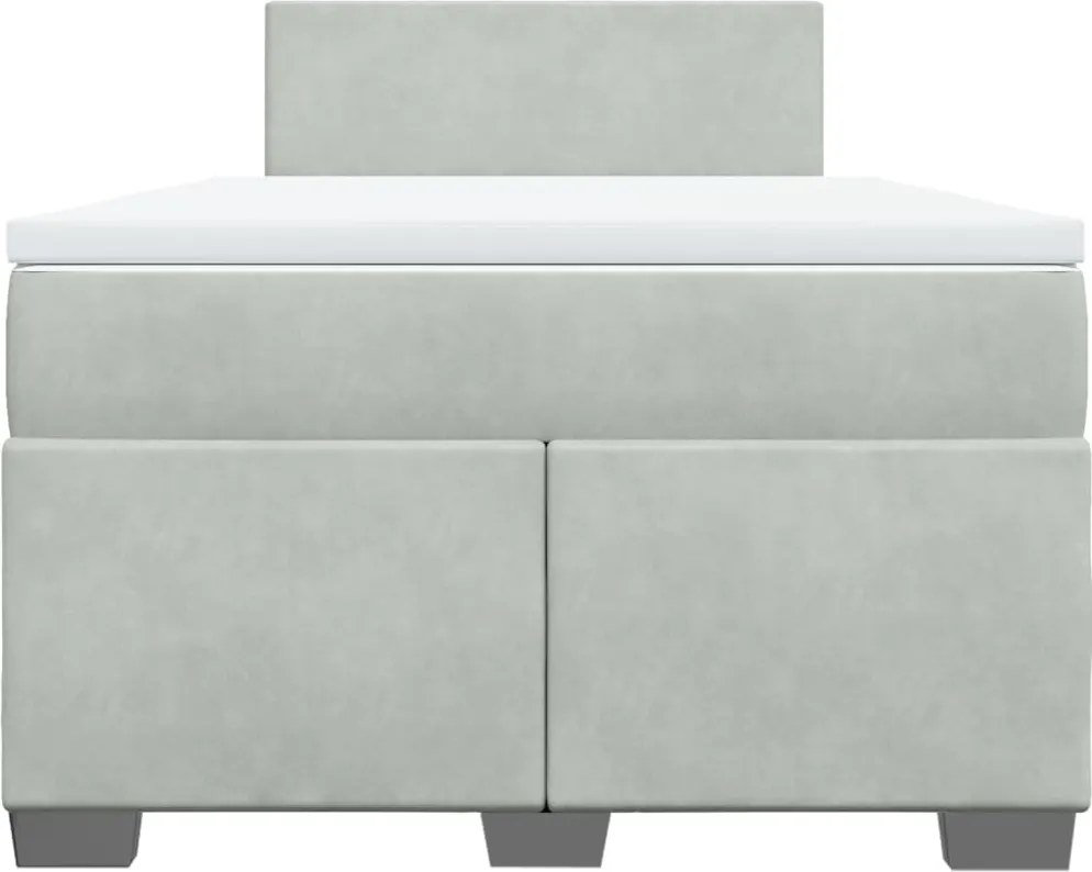 Box spring postel s matrací světle šedá 120 x 200 cm samet 3286276