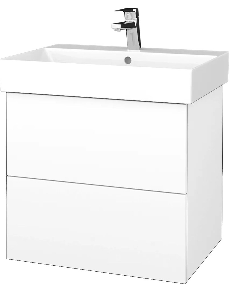 Dřevojas Koupelnová skříň VARIANTE SZZ2 60 Varianta: N01 Bílá lesk / M05 Béžová mat